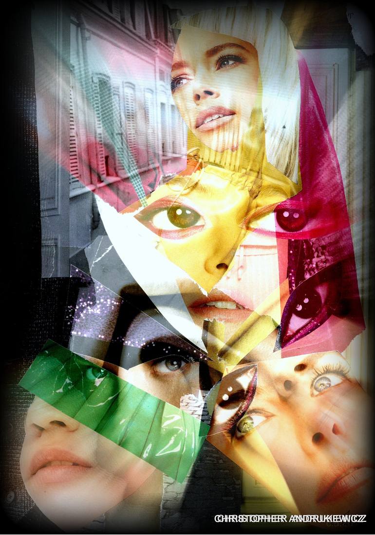 many a female face enhanced. Collage by Christopher Andrukiewicz ...