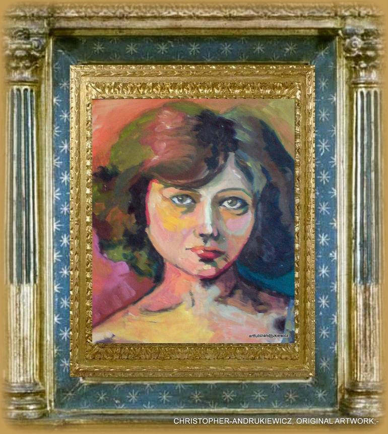 lady in a fancy surround. Digital by christopher andrukiewicz | Saatchi Art