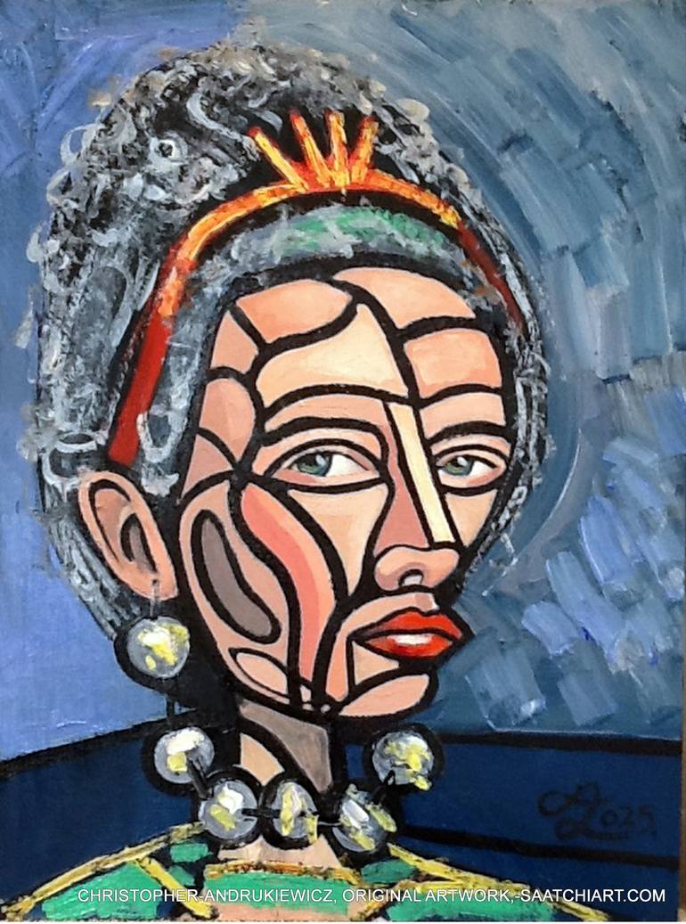 a direct outlook with head band. Painting by Christopher Andrukiewicz ...