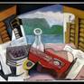 modified still life with view; [juan gris] Painting by christopher ...