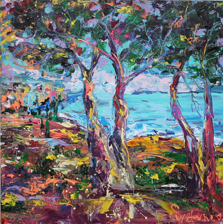 by the sea Painting by Lana Hollinger | Saatchi Art