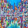 Miami Skyline Painting by Daniel Meakin | Saatchi Art