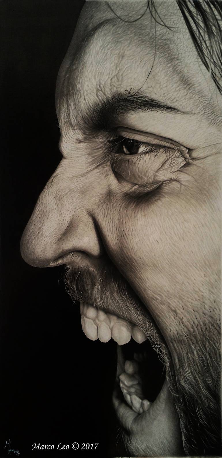 Act of Strength Drawing by Marco Leo | Saatchi Art