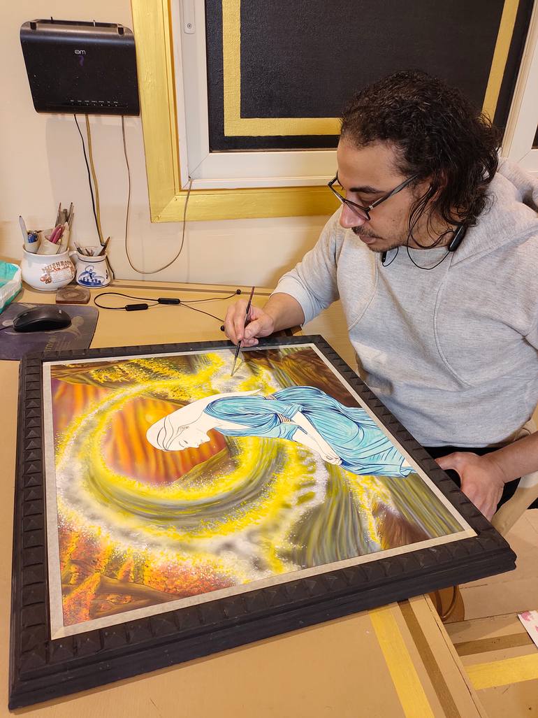 Rise of the Moon Painting by Mostafa Nour | Saatchi Art