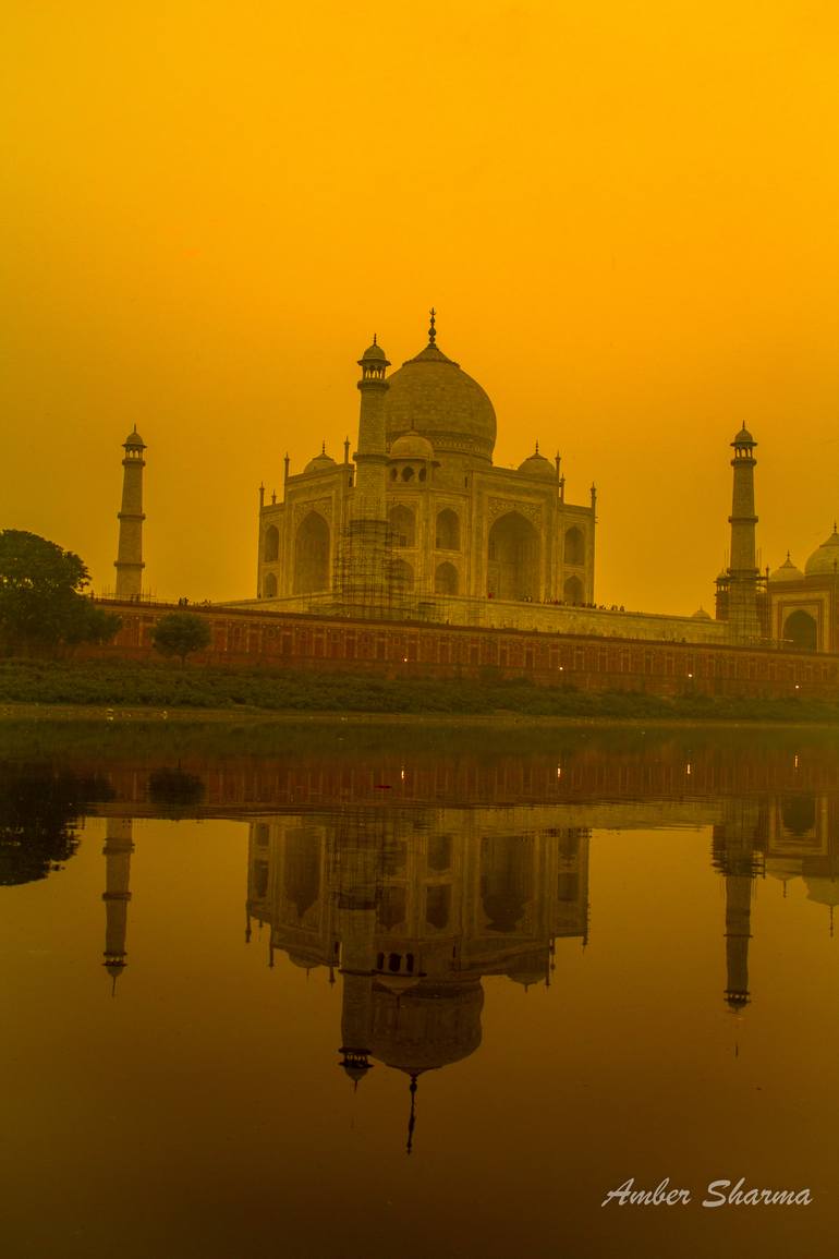 Golden Taj Mahal Photography by Amber Sharma | Saatchi Art