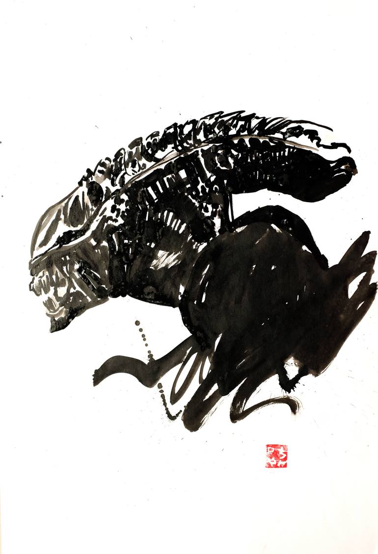 Alien Painting by Pechane Sumie | Saatchi Art