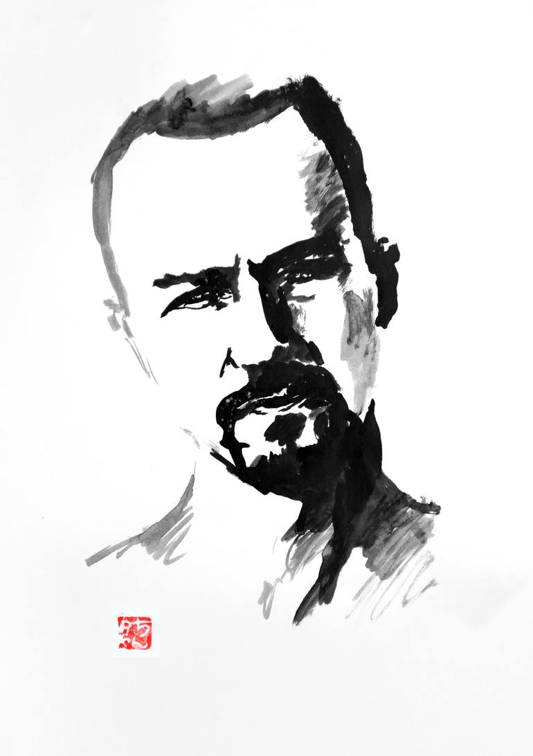 edward norton Painting by Pechane Sumie | Saatchi Art