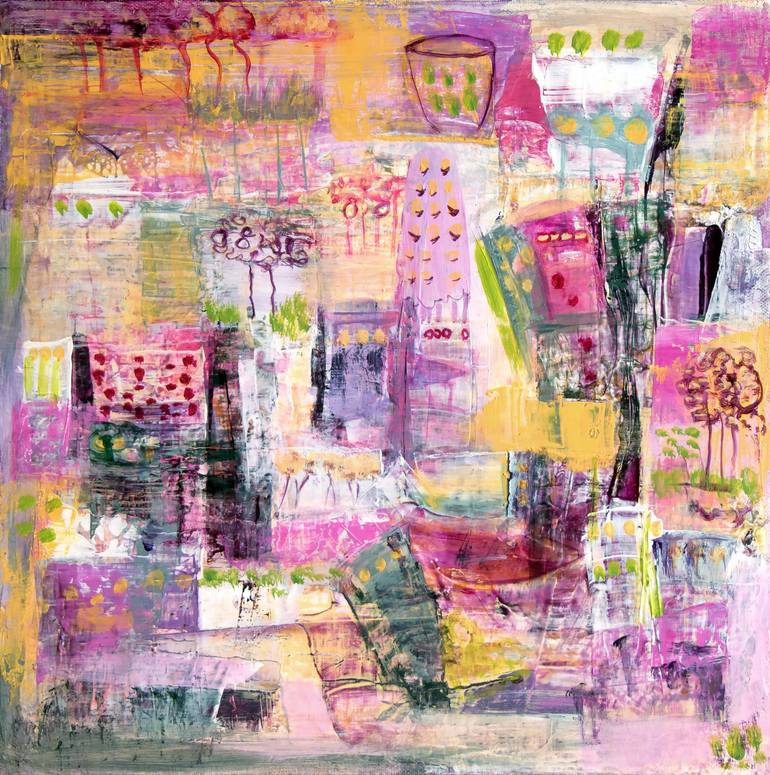 Garden Design Painting by Lyn Fernandez Aka Laf Art | Saatchi Art