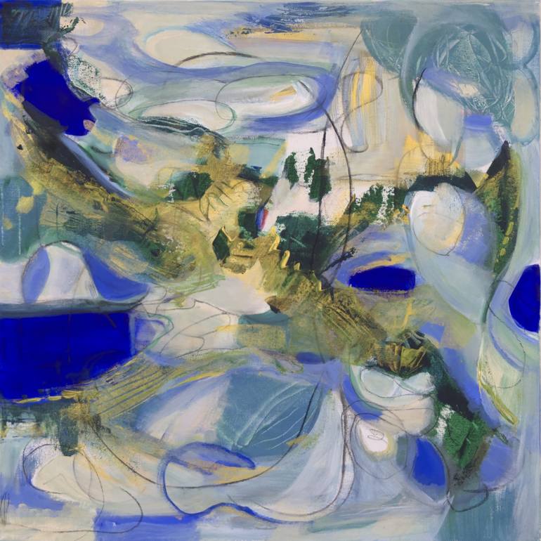 The Blues Have It 3 Painting by Lyn Fernandez Aka Laf Art | Saatchi Art