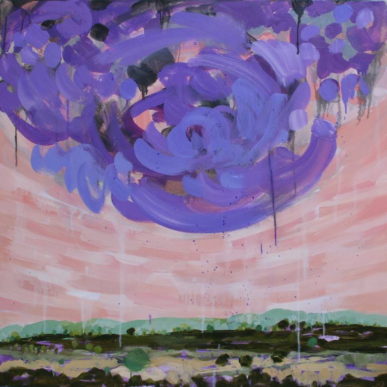 Ensue. Whirling Clouds Painting by Simone Louise Gillespie | Saatchi Art