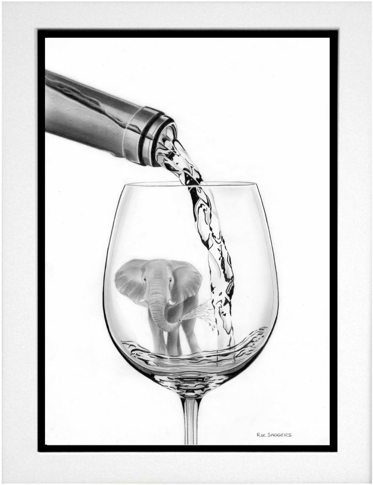 Cooling Off Drawing by Rik Saggers | Saatchi Art