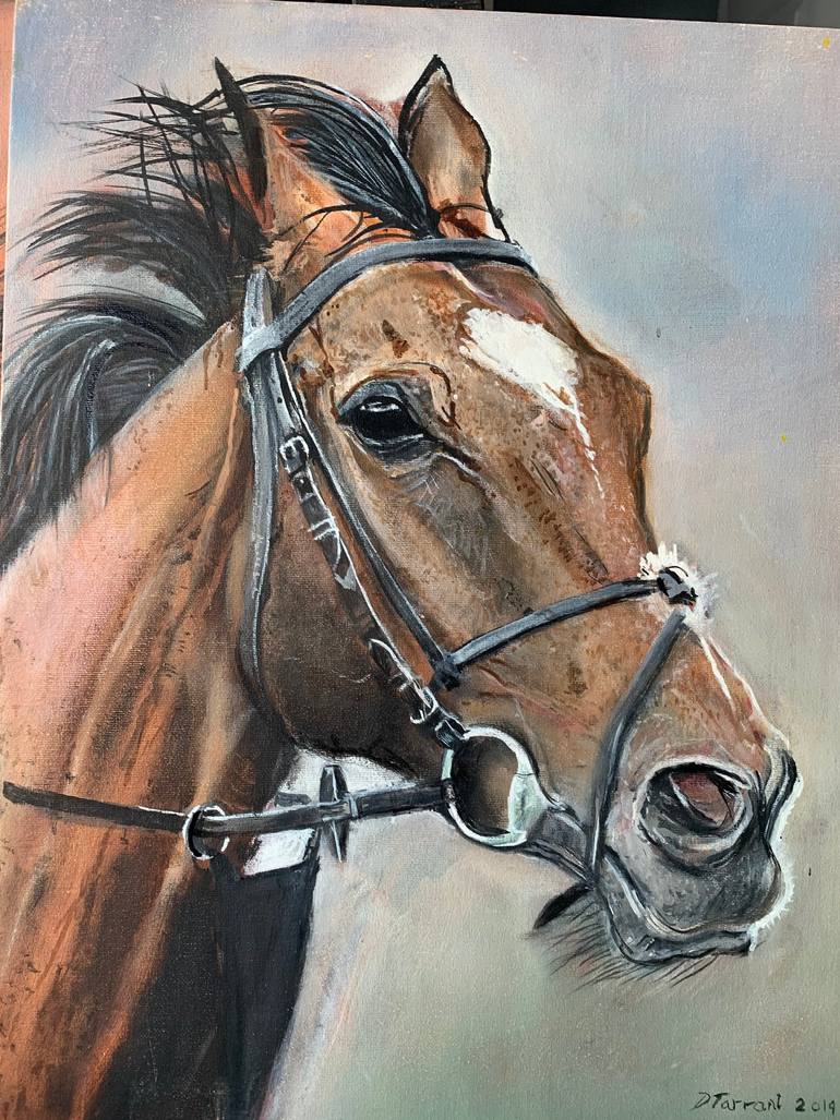 Frankel portrait Painting by David Tarrant | Saatchi Art