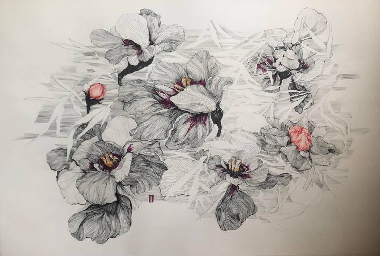 A beautiful breath of heavy spring Drawing by Lida Melnychuk | Saatchi Art