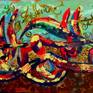 Islamic Calligraphy Bismillah ABSTRACT Painting by Amna Alam | Saatchi Art