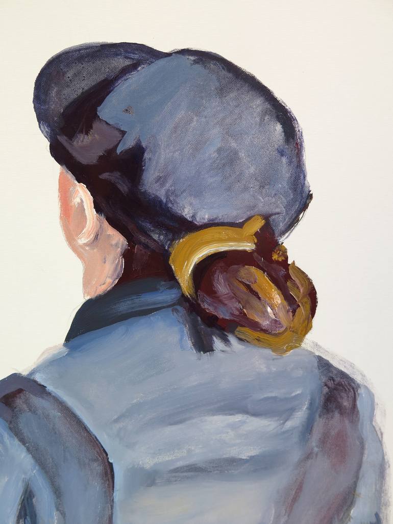 Female Police Officer descending a ladder Painting by Jesus Manuel ...