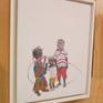 Gabonese children Painting by Jesus Manuel Moreno | Saatchi Art