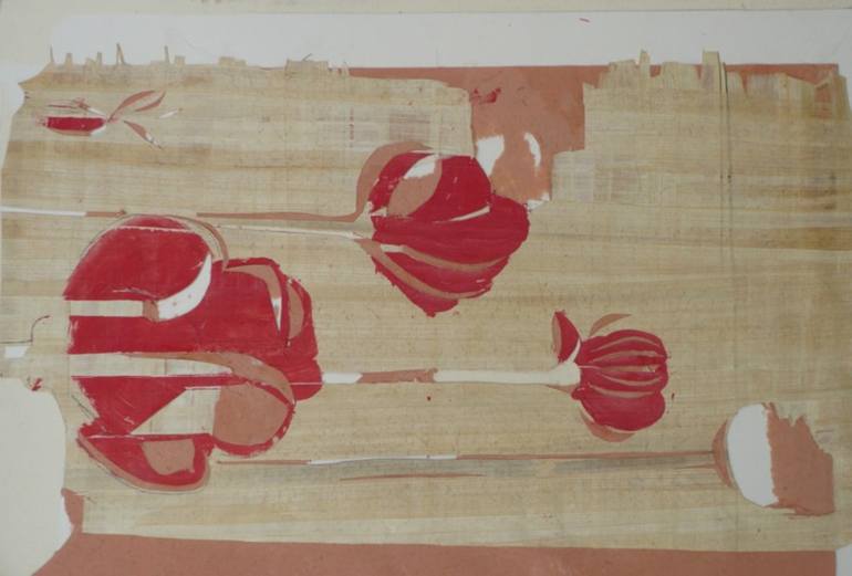 Poppy Race - For a Dutch tulip Collage by Sam Chamberlain | Saatchi Art