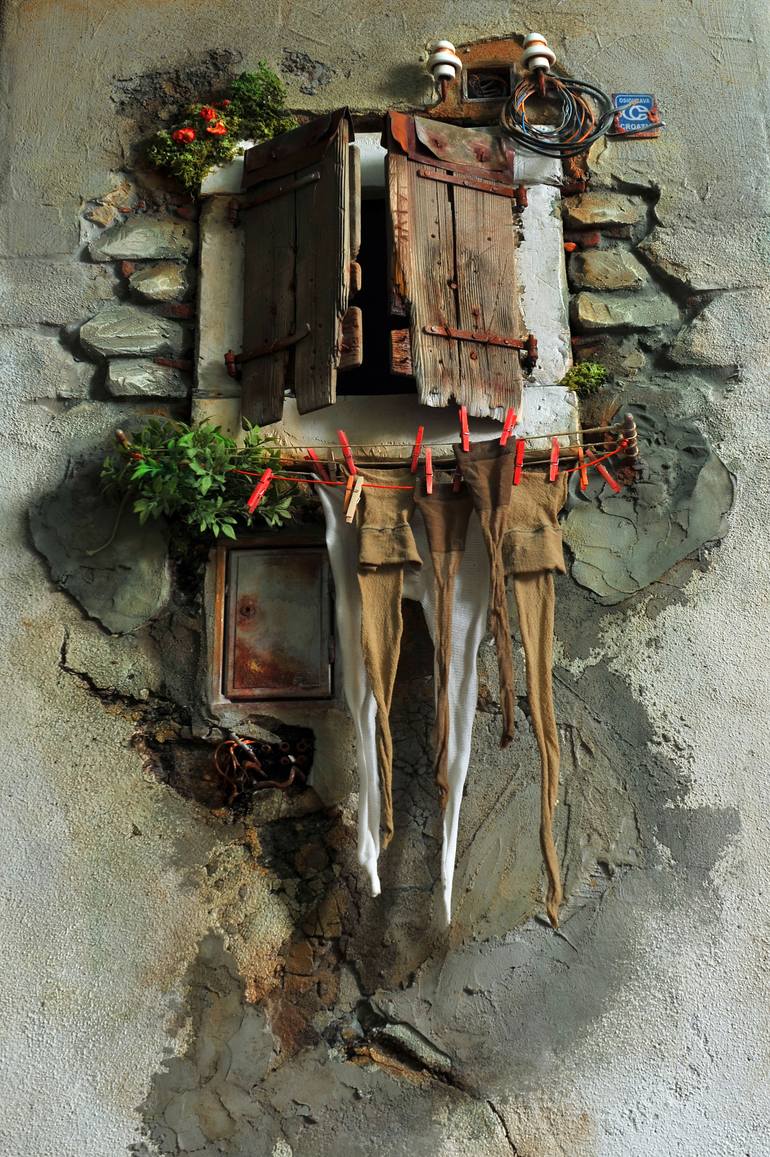 Old window Sculpture by Romeo Magas | Saatchi Art