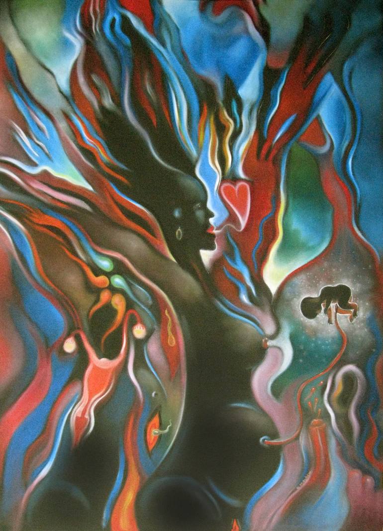 The Fertility Dance Painting by Gavin Mayhew | Saatchi Art