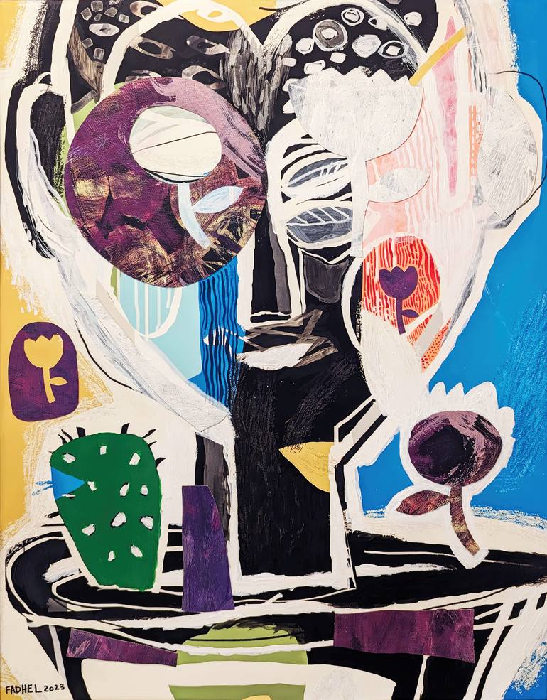THE HAPPY MAN Painting by Fadhel Dabbagh | Saatchi Art