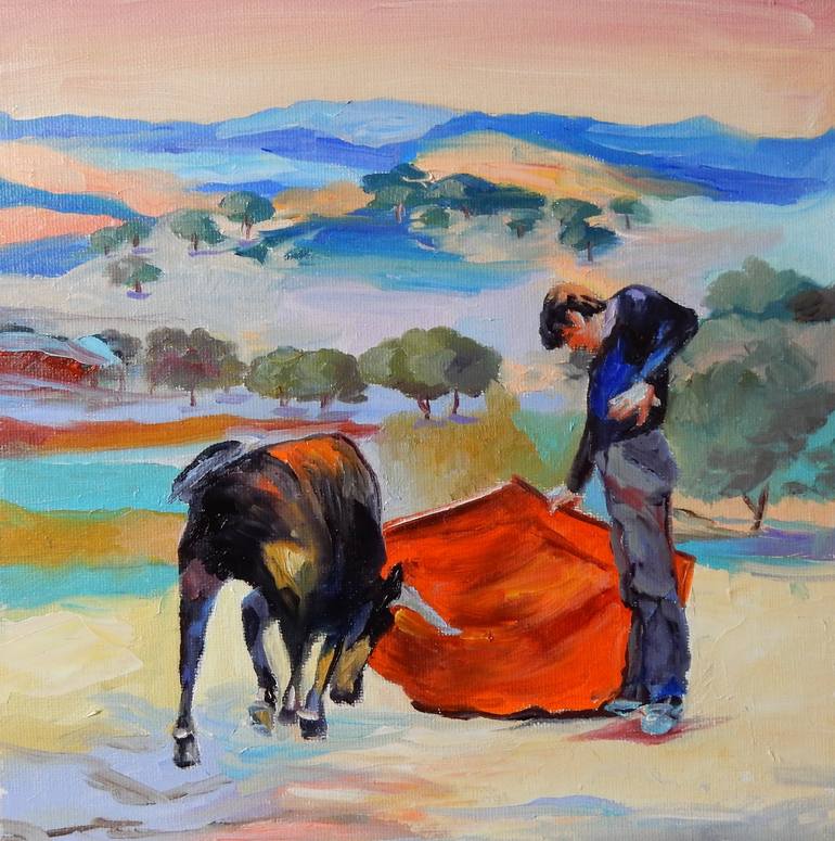 Bullfighting, bullfight, Torero, bullfighter Painting by Vita Schagen ...