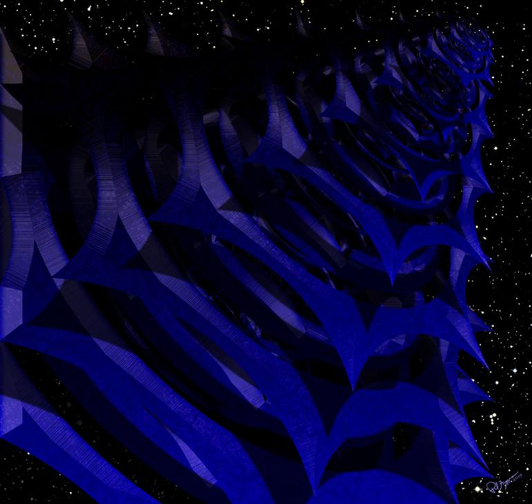 Cobalt Starship Painting by Paul Frangipane | Saatchi Art