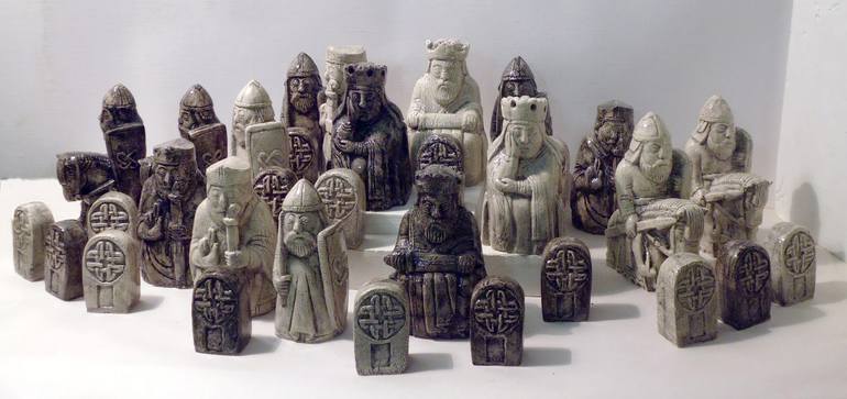 chess the middle Ages Sculpture by Maria Aprasidi | Saatchi Art