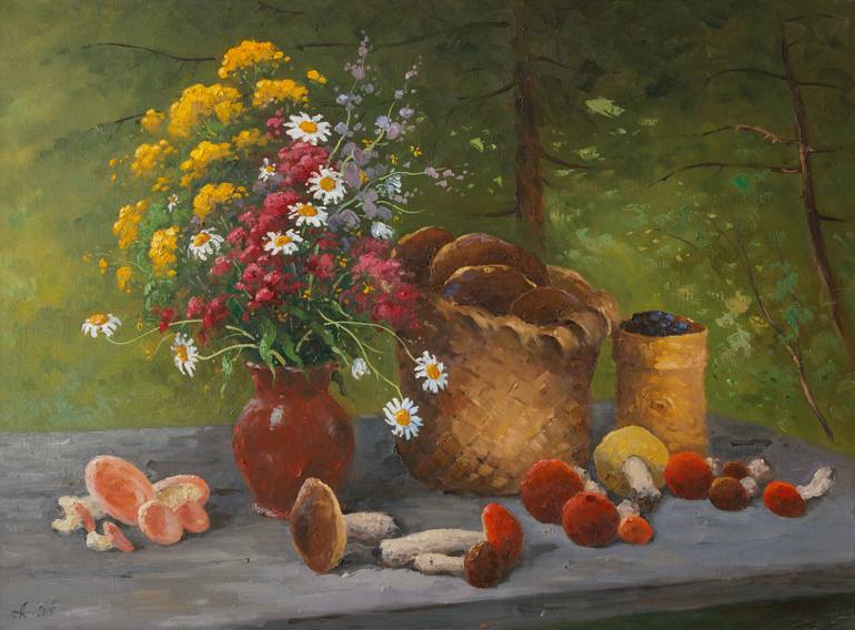 Forest Still Life Painting by Alexander Alexandrovsky | Saatchi Art