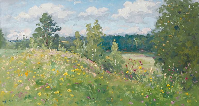 On the German mountains Painting by Alexander Alexandrovsky | Saatchi Art