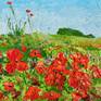 French Poppy Field Painting by Mark Rutkowski | Saatchi Art