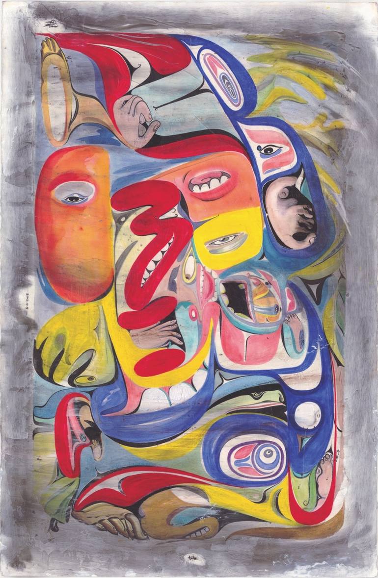 Tide Painting by Michael Nicoll Yahgulanaas | Saatchi Art