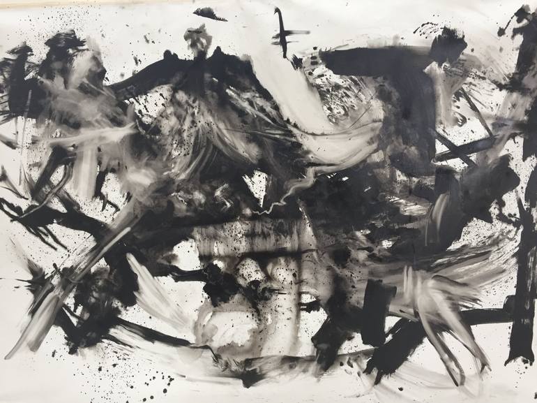 Just Black #4 Inner Landscape Painting by Chelsea Owens | Saatchi Art