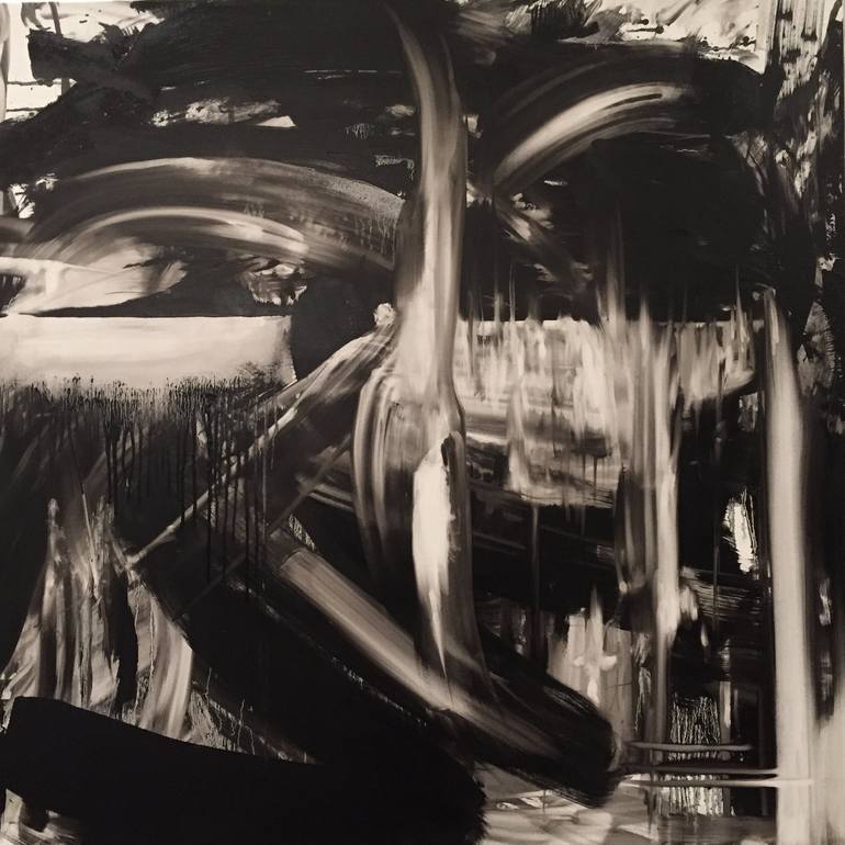 Just Black Composition #2 Painting by Chelsea Owens | Saatchi Art
