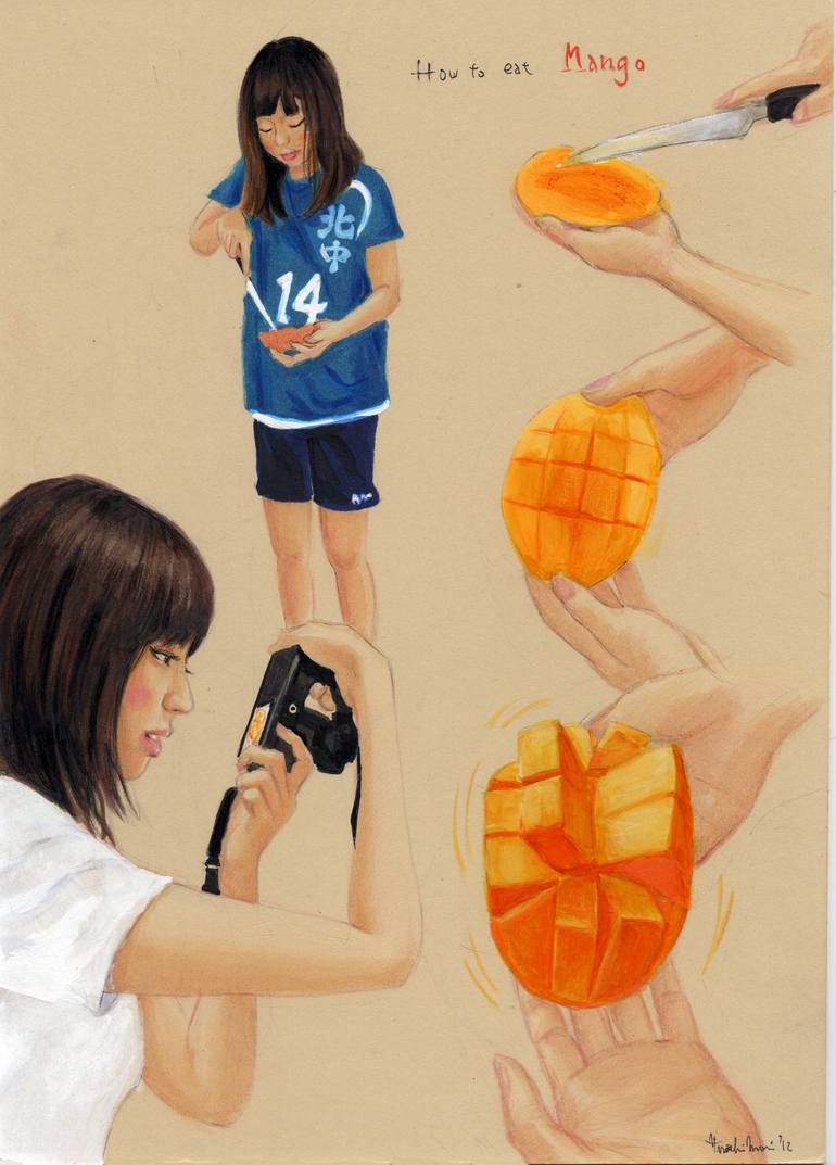 How To Eat Mago Painting by M Groovy | Saatchi Art