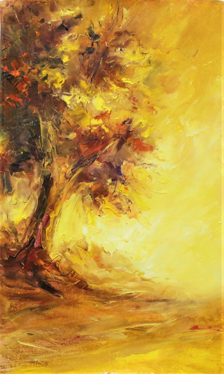 The fall of autumn Painting by Natalia Esanu | Saatchi Art