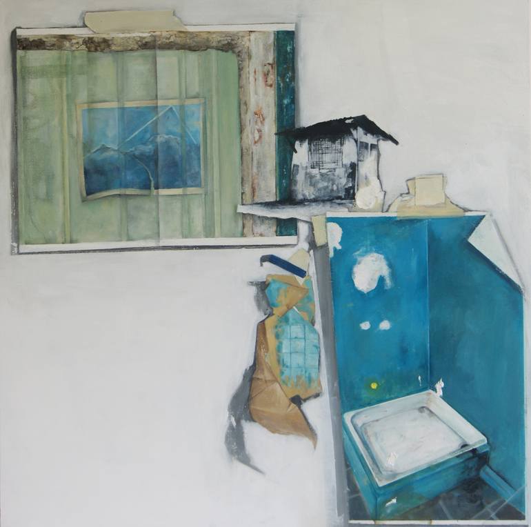 Studio wall (shower) Painting by Jessica Hebden | Saatchi Art