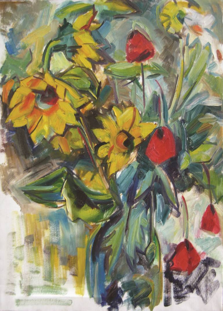 Flowers Painting by Hasmik Hovhannisyan | Saatchi Art