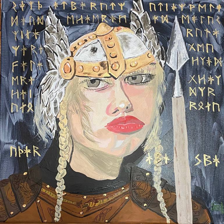 Viking Maiden Painting by Stephan Glicken | Saatchi Art