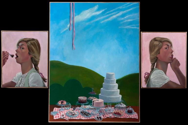 Snakes & Cakes Painting by Drea Cofield | Saatchi Art