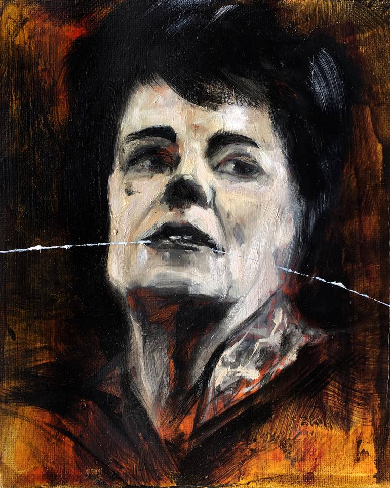 Biting the Wire study 3 Painting by Jim Boden | Saatchi Art