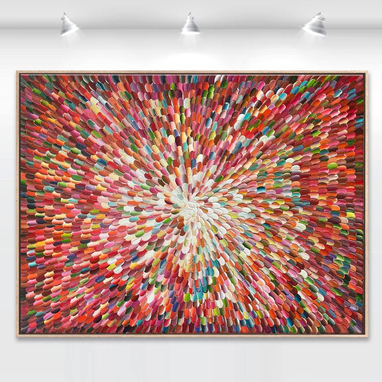 Ruby ray III Painting by Tatiana Georgieva | Saatchi Art