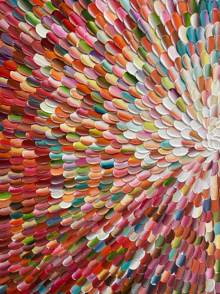 Ruby ray III Painting by Tatiana Georgieva | Saatchi Art