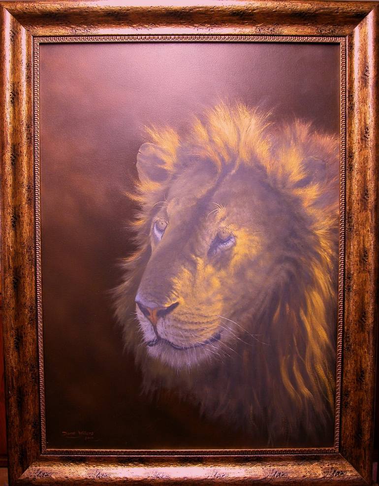 Male Lion Painting by Dane Willers | Saatchi Art
