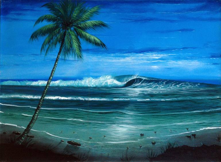 Lagoon Painting by Natalia Davis | Saatchi Art