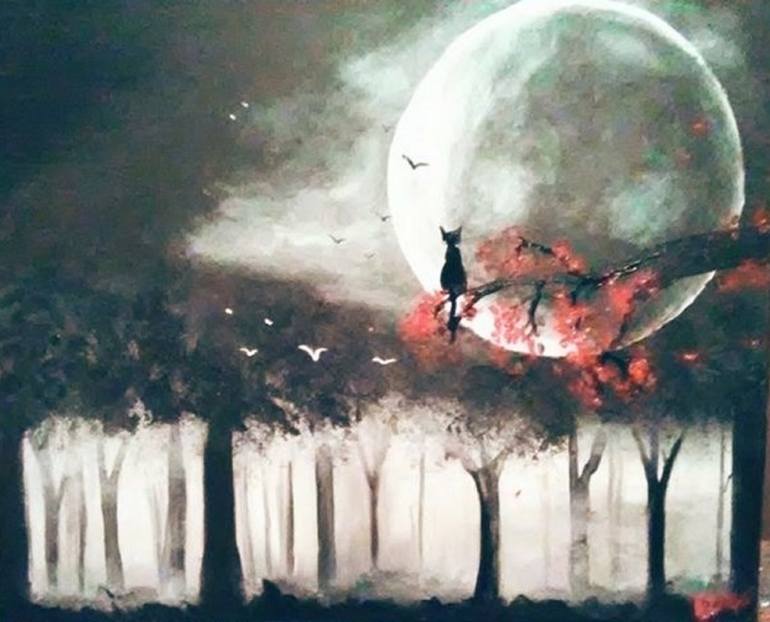 Midnight Watch Painting by krista may | Saatchi Art
