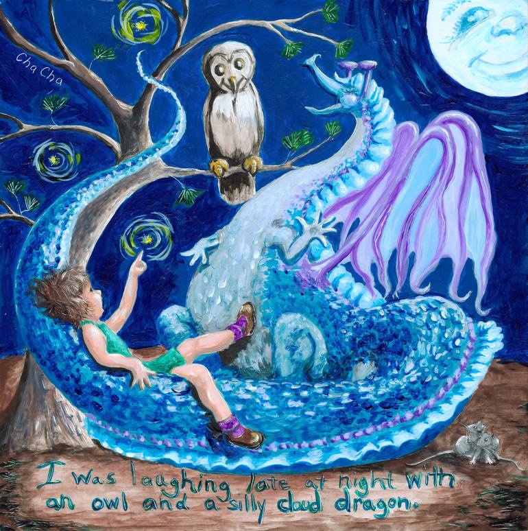 The Cloud Dragon Painting by Emily Cathcart | Saatchi Art