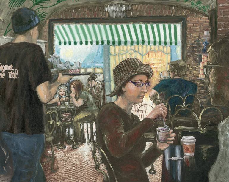 Cafe' Beignet Painting by Emily Cathcart | Saatchi Art