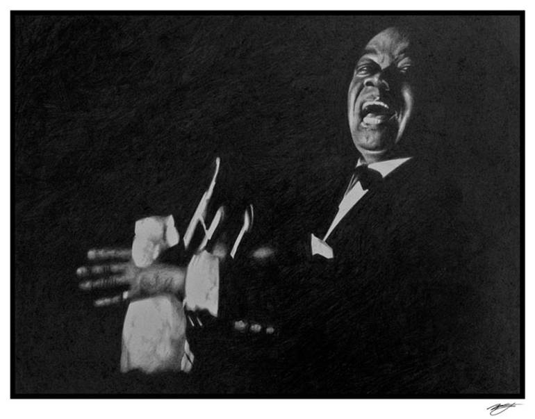 Louis Armstrong Drawing by Warren Fox | Saatchi Art