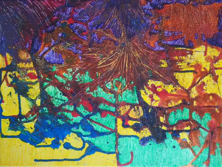 Volcano Painting by Vinee Li | Saatchi Art