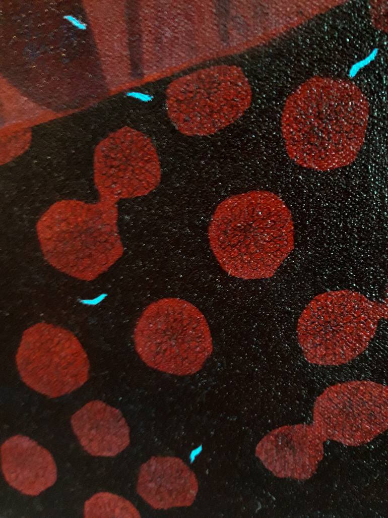 Masked Warrior in Red Painting by Adam Norgaard | Saatchi Art